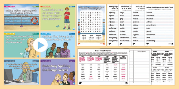 Year 6 Term 2A Bumper Spelling Pack (teacher made)