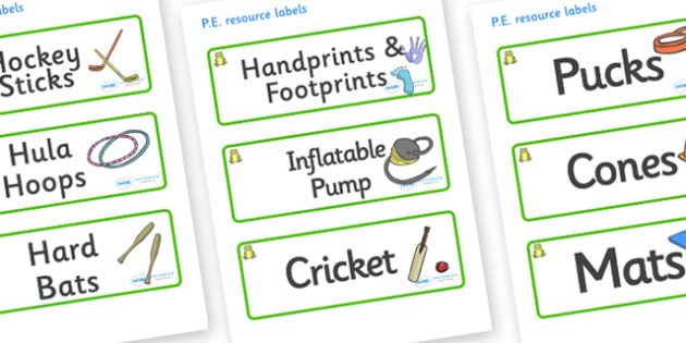 Physical Education Editable Resource Labels • Twinkl.ca