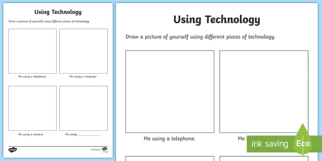 Playing with Technology Worksheet (teacher made)