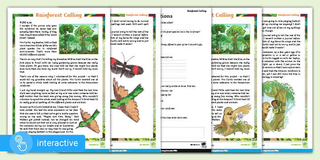 Interactive PDF Rainforest Calling KS2 Fiction Differentiated Reading Interactive PDF Rainforest Calling KS2 Fiction Differentiated Reading