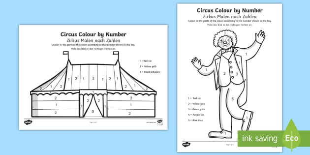 Circus Colour by Number English/German
