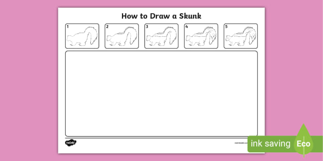 FREE! - How to Draw a Skunk Step by Step (Teacher-Made)