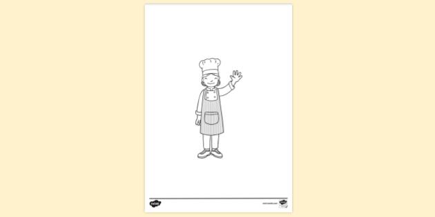Chef Colouring | Colouring Sheets | Twinkl