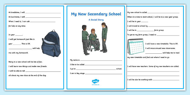 My New Secondary School Social Situation (teacher made)