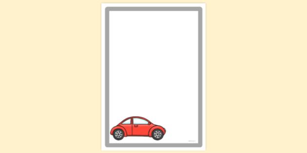 FREE! - Car Page Border (teacher made)