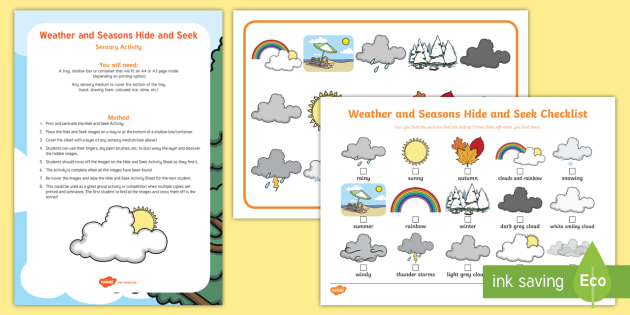 Seasons and Weather 'Hide and Seek' Sensory Activity