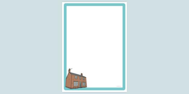FREE! - Big House Page Border | Page Borders | Twinkl