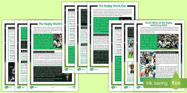 FREE! - South Africa at the Rugby World Cup 2019 Intermediate Phase
