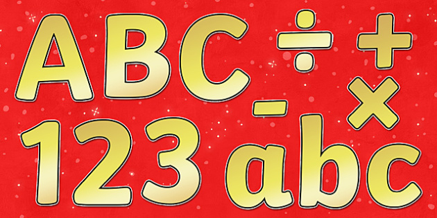 Christmas Display Lettering (Gold) (teacher made)