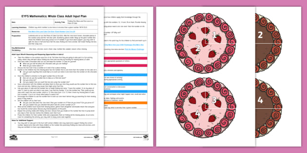 EYFS Maths: Finding One More and One Less Is a Piece of Cake Whole ...