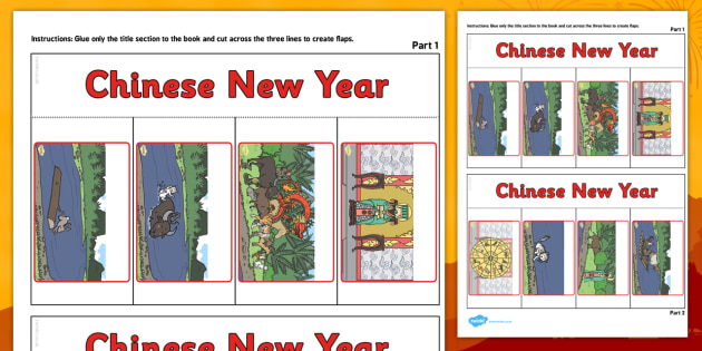 Chinese New Year Writing Flap Book