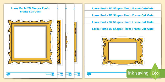 👉 Loose Parts Squares and Rectangles Photo Frame Cut-Outs