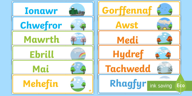 Pecyn Baneri Arddangosfa Misoedd y Flwyddyn (teacher made)