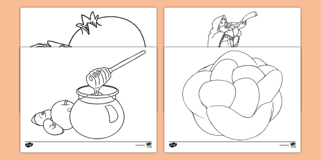 rosh hashanah coloring pages for kids