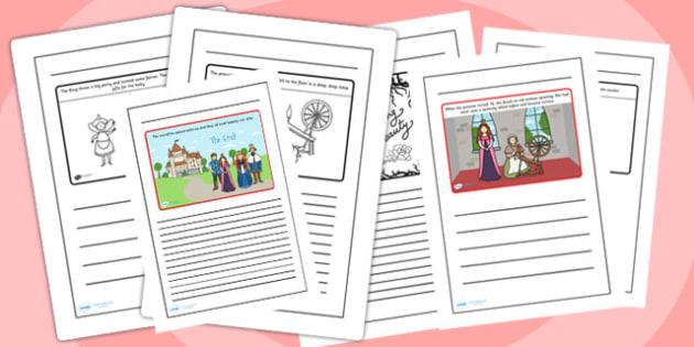 FREE! - Sleeping Beauty Story Writing Frames (teacher made)