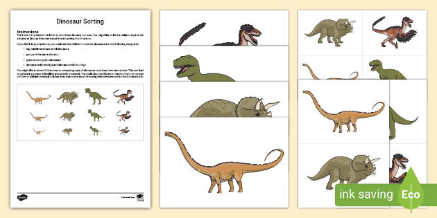 👉 Dinosaur Sorting Activity (Teacher-Made)
