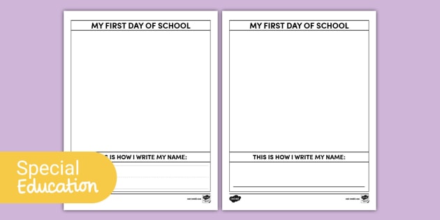 Self Portrait First Day Of School Worksheets Free Printable All About