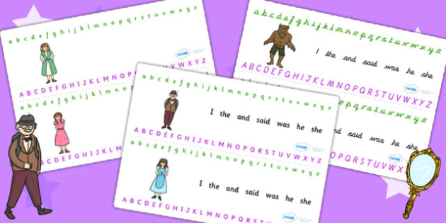 Beauty and the Beast Alphabet Strips