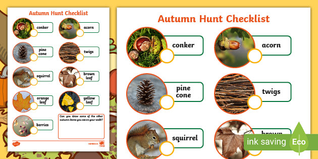 Autumn Hunt Photo Checklist