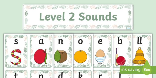 Botanical-Themed Level 2 Sounds Display Pack - Twinkl