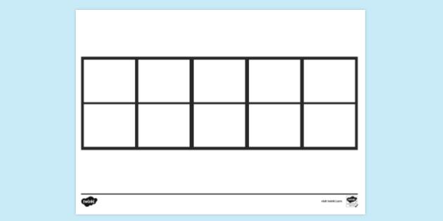 Empty Tens Frame Colouring Sheet | Colouring Sheets
