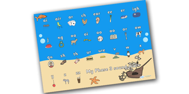 Under The Sea Themed Sound Mat Phase 3 (teacher made)