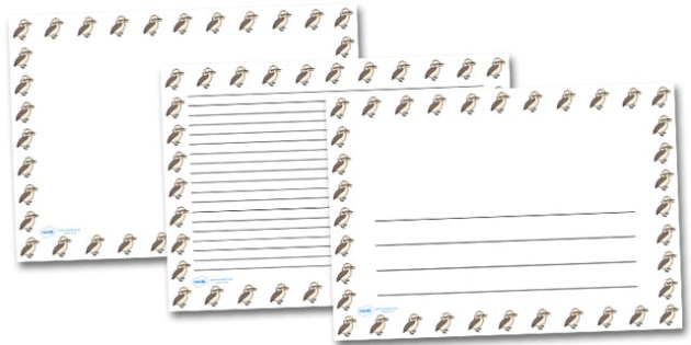 Kookaburra Landscape Page Borders- Landscape Page Borders