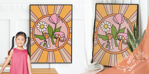 Retro Spring Botanical-Themed Poster | Twinkl Art Gallery