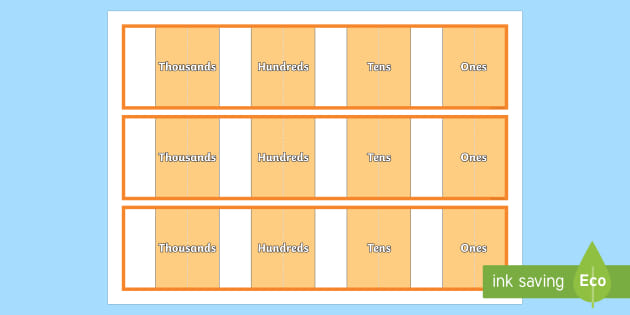 Numeral Expander 4-Digit Numbers Activity (teacher made)