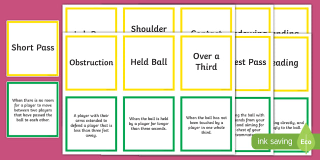 Netball Terms and Skills Matching Cards (teacher made)