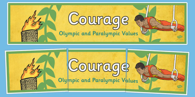 Courage Olympics and Paralympics Values Display Banner