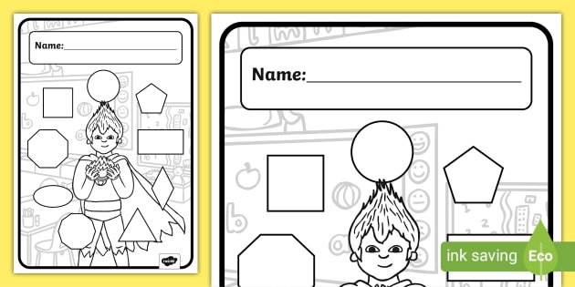 FREE! - Shapes Colouring Book Cover (teacher made)