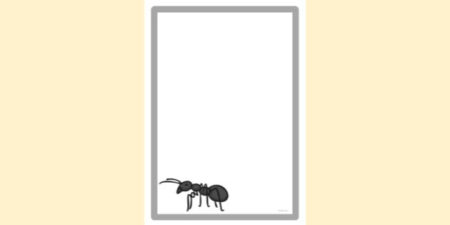 FREE! - Simple Blank Black Ant Border | Page Borders | Twinkl