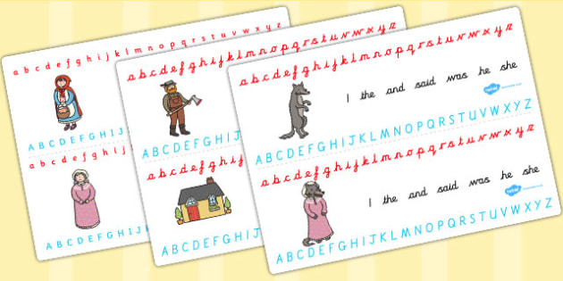Little Red Riding Hood Alphabet Strips (teacher made)