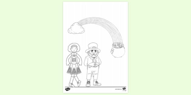Printable Irish Colouring Page | Colouring Sheets