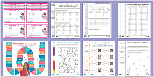 Înmulțirea numerelor naturale clasa a III-a – Pachet resurse