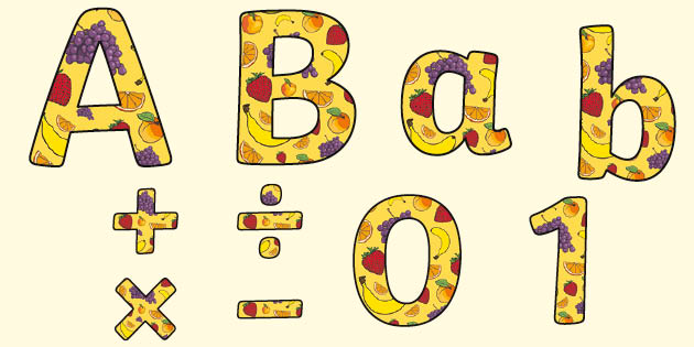 Fruit Themed A4 Display Lettering (teacher made)