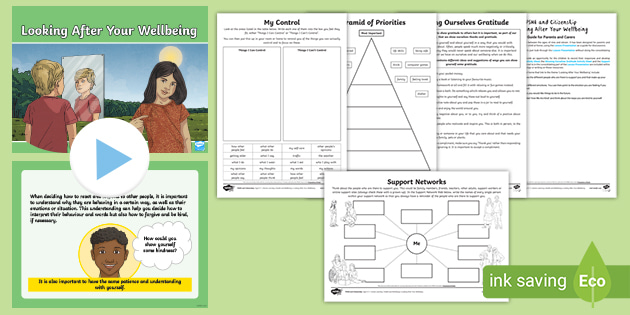 PSHE and Citizenship Looking After Your Wellbeing Home Learning Pack 9-11