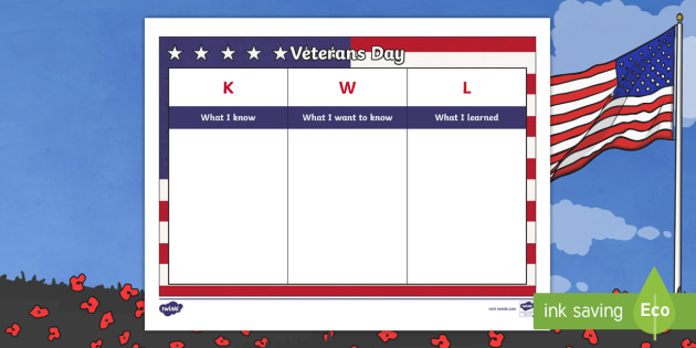 Veterans Day KWL Chart (teacher made)