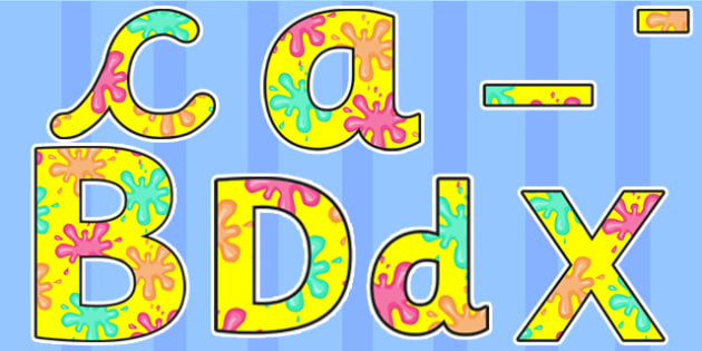 FREE! - Splat Themed Display Lettering (teacher made)