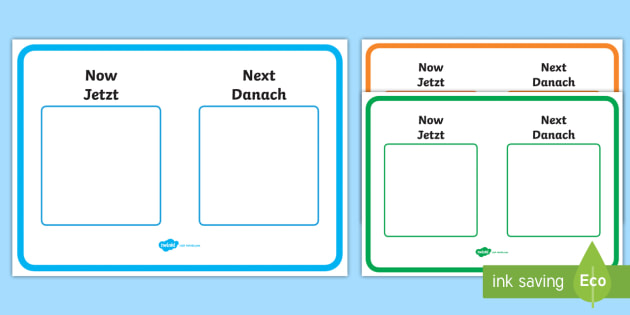 Now, Next Visual Aid English/German - EAL, German, Now Next Visual Aid