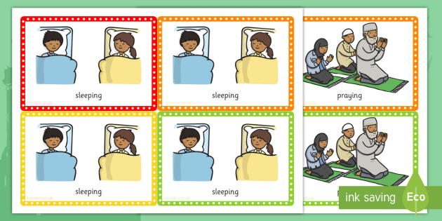 Ramadan Sunrise and Sunset Activity Picture Cards