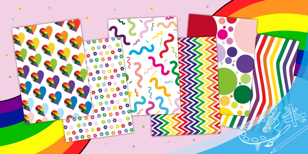 Pride Month Geometric Abstract Pattern Posters Pack