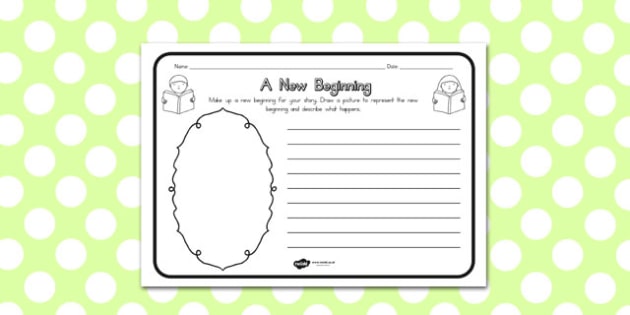 A New Beginning Comprehension Worksheet (teacher made)