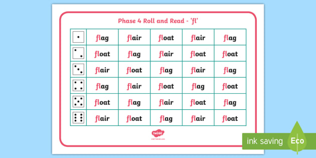 Phase 4 Initial Blends Roll And Read Mat Fl Teacher Made