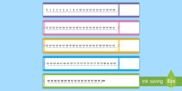 Number Rods 0-100cm Number Line (teacher made)