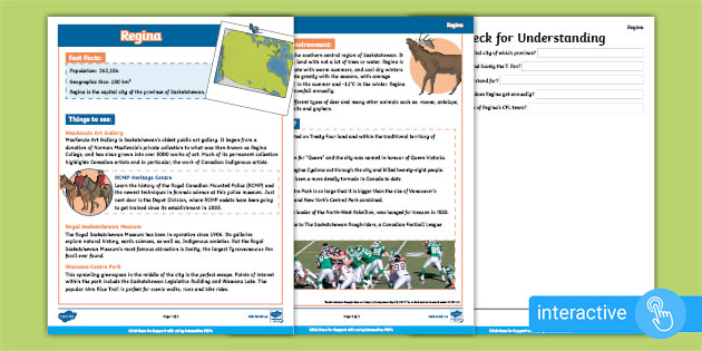 Regina Interactive Reading Comprehension - Grades 4-6