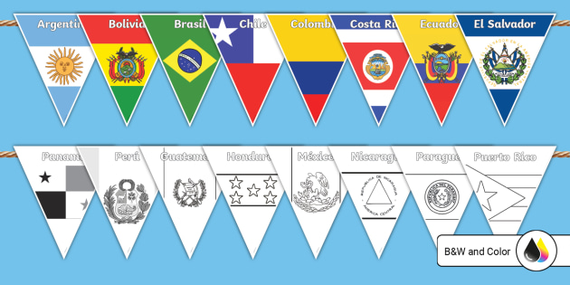 Banderas Hispanas Para Colorear Banderas La Copa Del Mundo 2018 Para