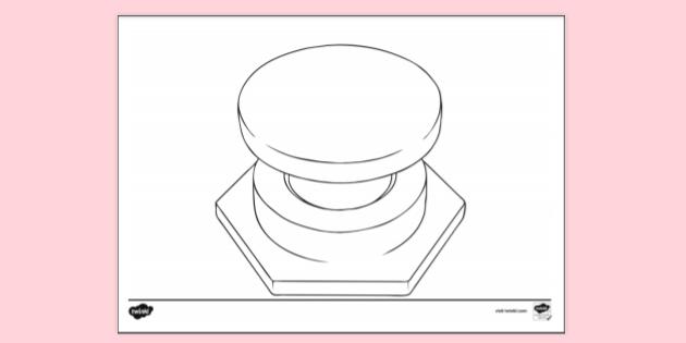 FREE! - Big Red Button Colouring Sheet | Colouring Sheets