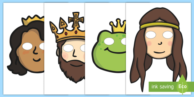 The Frog Prince Story Role Play Masks (teacher made)